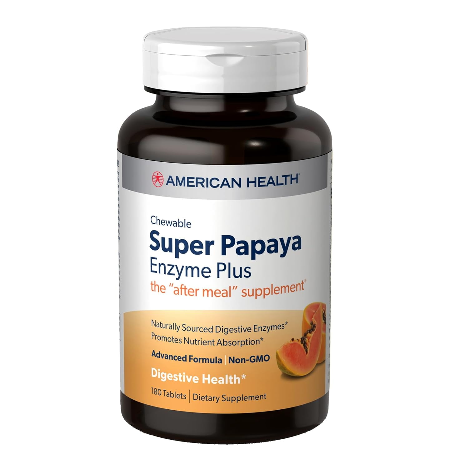 American Health Chewable Super Papaya Enzyme Plus 180 Tabs - Walmart.com