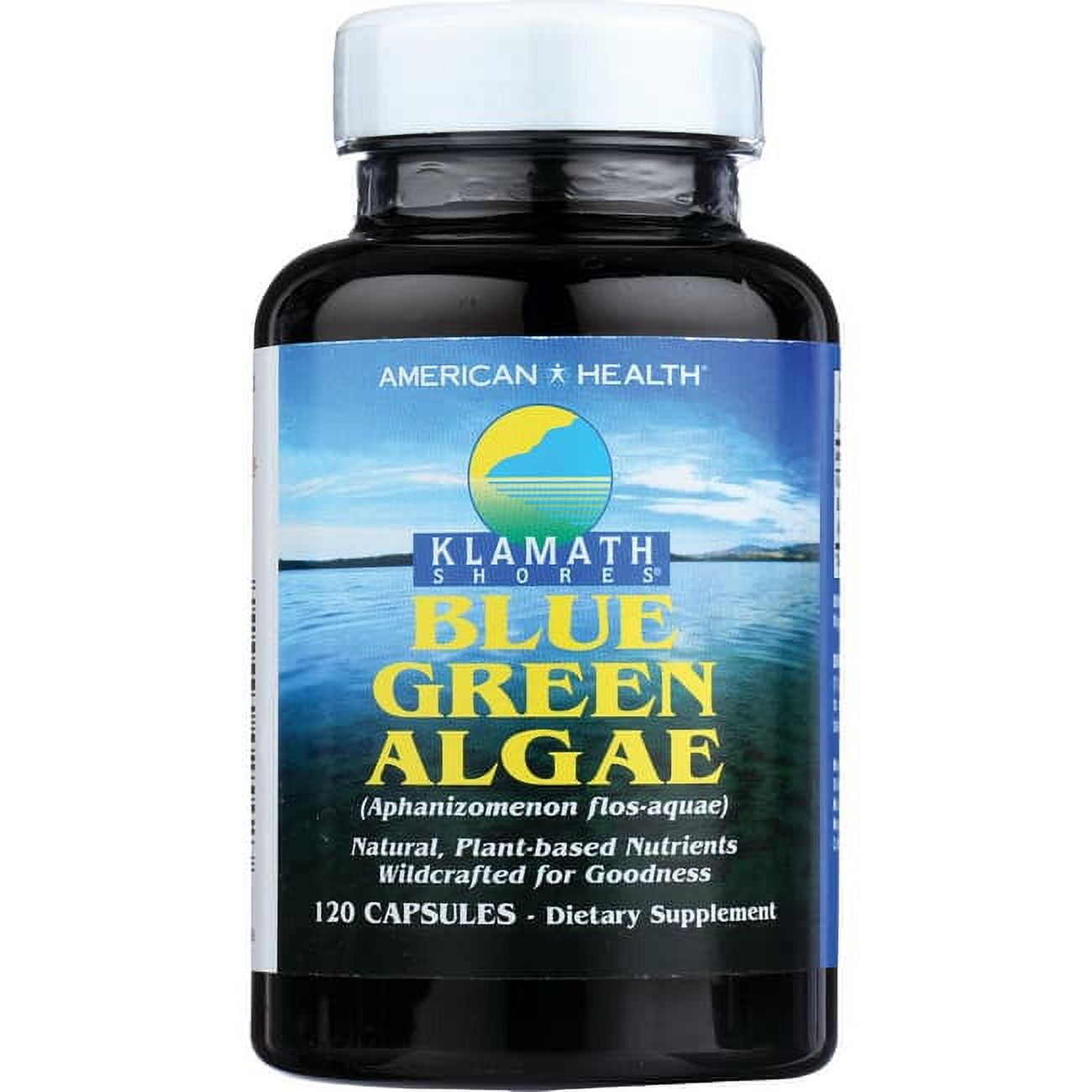 American Health Klamath Shores Blue-Green Algae Pills, 120 Capsule Pack ...