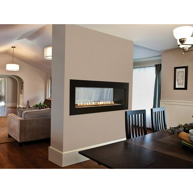 American Hearth Boulevard 48" Linear See-Through Vent Free Fireplace ...