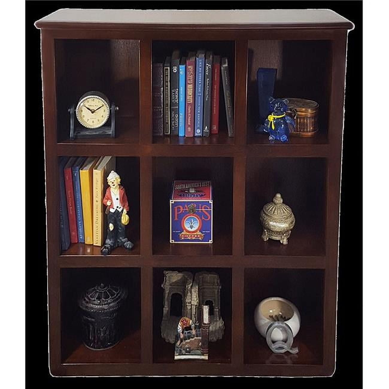 American Heartland 00200LB Poplar Storage Bookcase with 9 Fixed ...