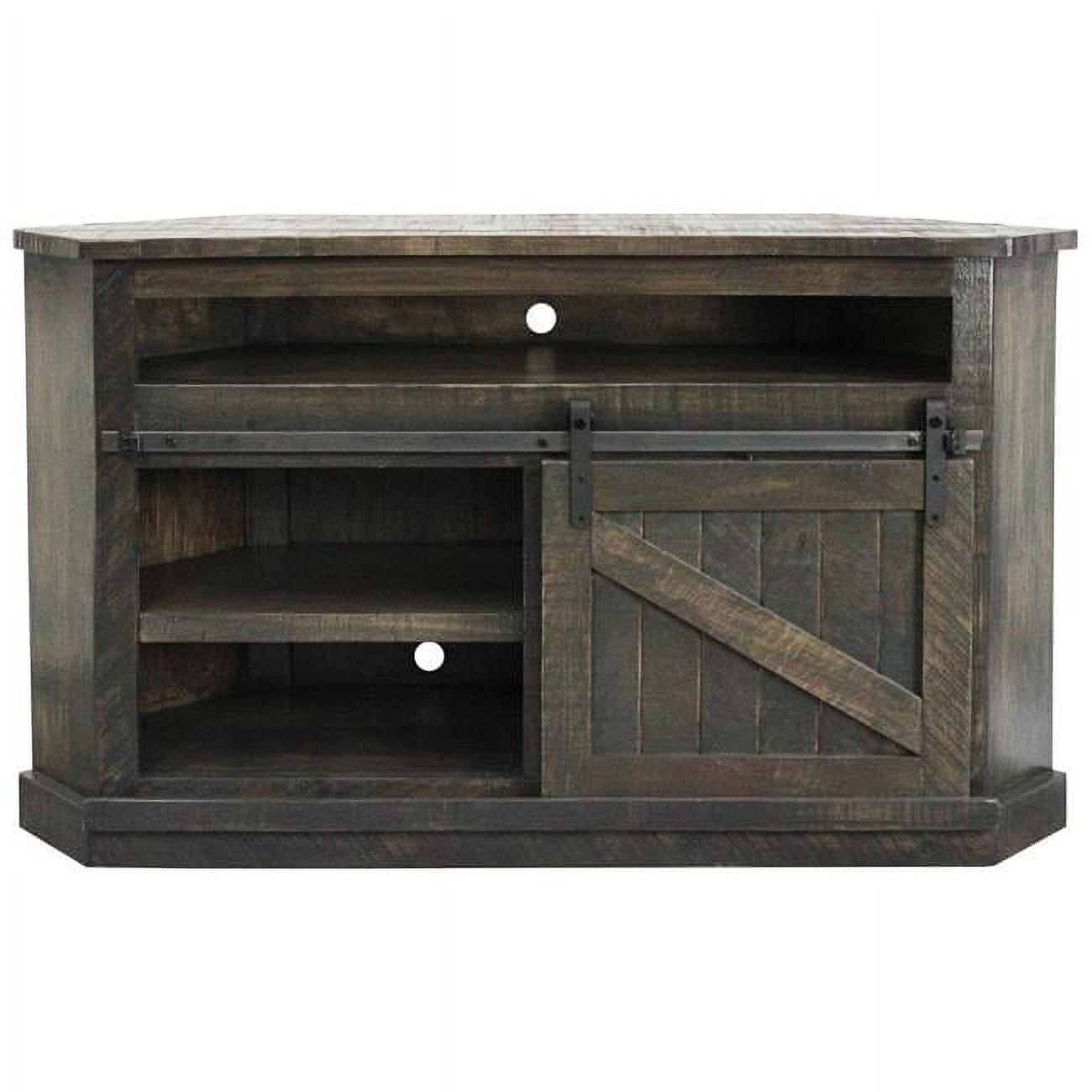 American Heartland 33744RLB Rustic Bower Corner TV Cart, Rustic Light ...