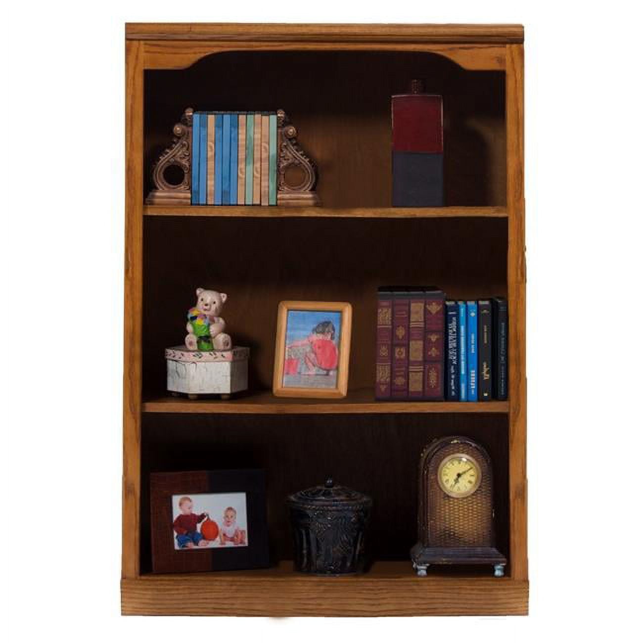 American Heartland 48 in. Oak Open Bookcase with Plain Base, Light ...