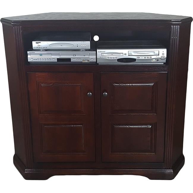American Heartland 98737MDGP 36 in. Oak Tall Curve Corner TV Stand ...