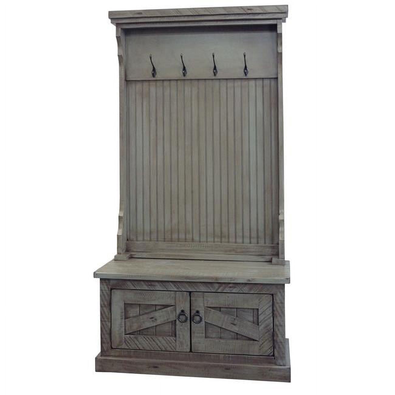 American Heartland Rustic Hall Tree Top & Plain Base with 17 in ...