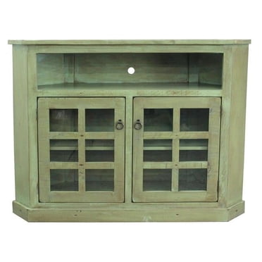 Rustic Tall Alcove Corner TV Stand, Rustic Grey - Walmart.com