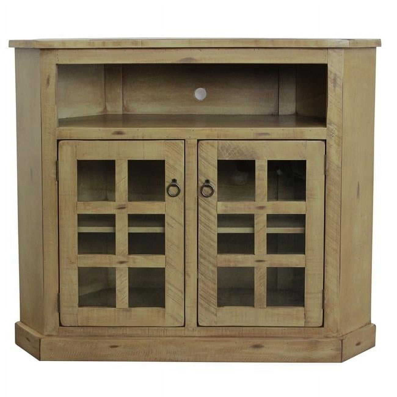 American Heartland Rustic Tall Curve Corner TV Stand, Rustic Dela Verria - Walmart.com