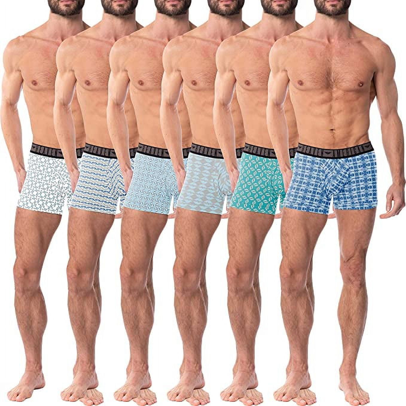 American Heaven Men's 6 Pack Boxer Briefs With Functional Fly (Assorted ...
