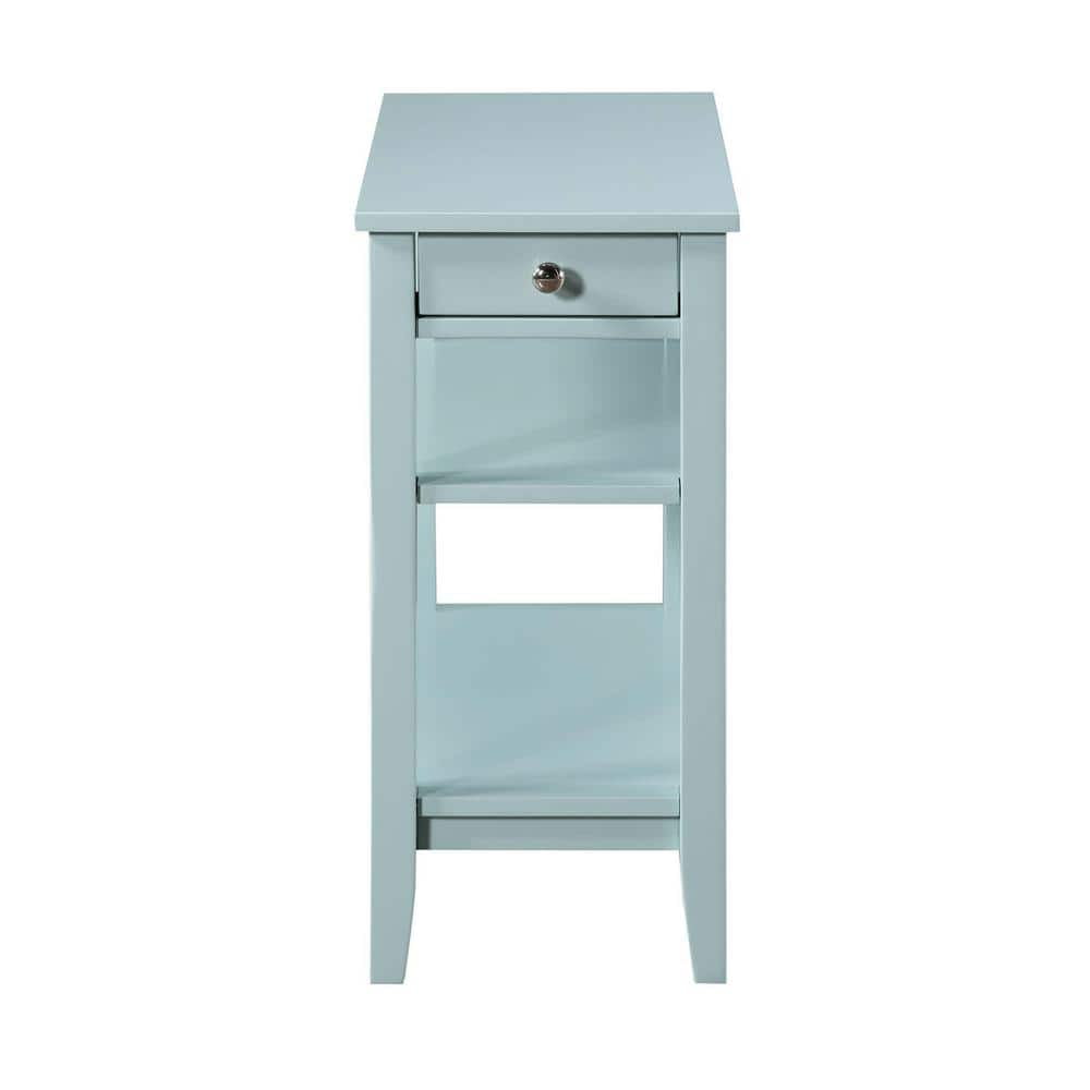American Heritage 23.5 in.(W) Sea Foam 24 in.(H) Rectangle Wood End Table with 3 Tiers - Walmart.com