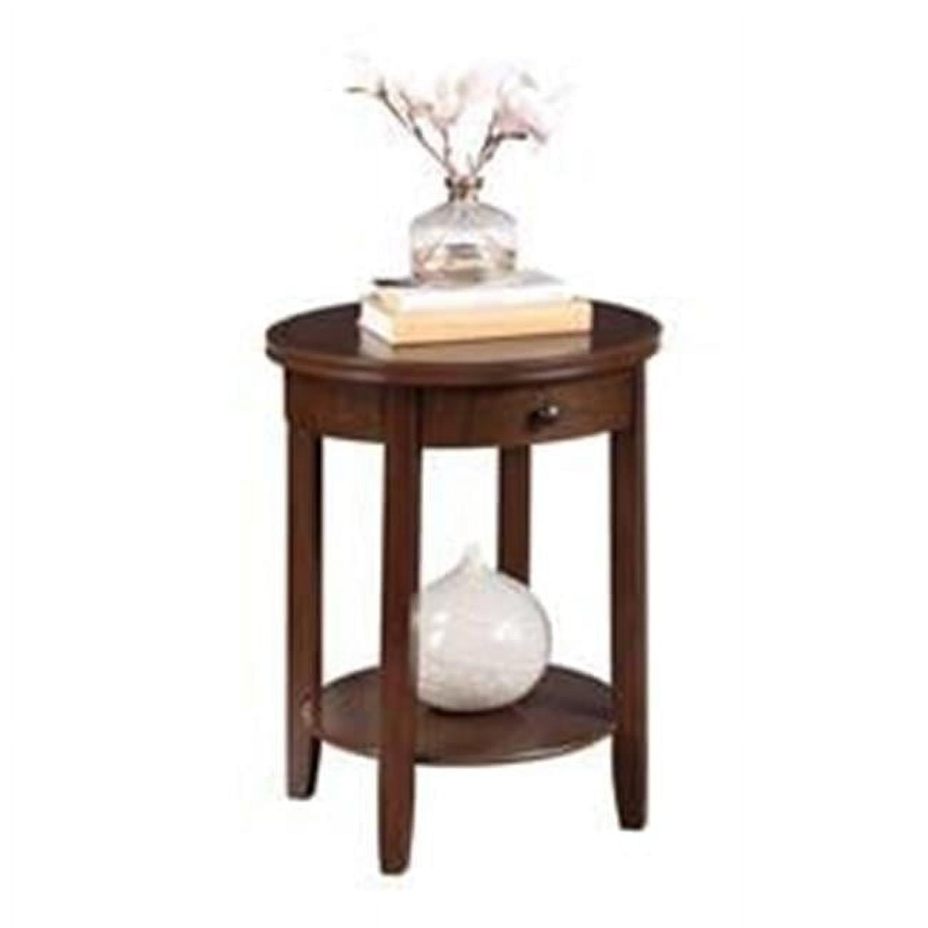 American Heritage Baldwin 1 Drawer End Table with Shelf, Espresso ...