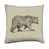 American Heritage Collection Burlap Bear 16" Toss Pillow, 1 Each ...