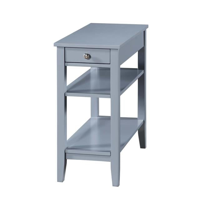 American Heritage Three Tier End Table with Drawer, Gray - Walmart.com