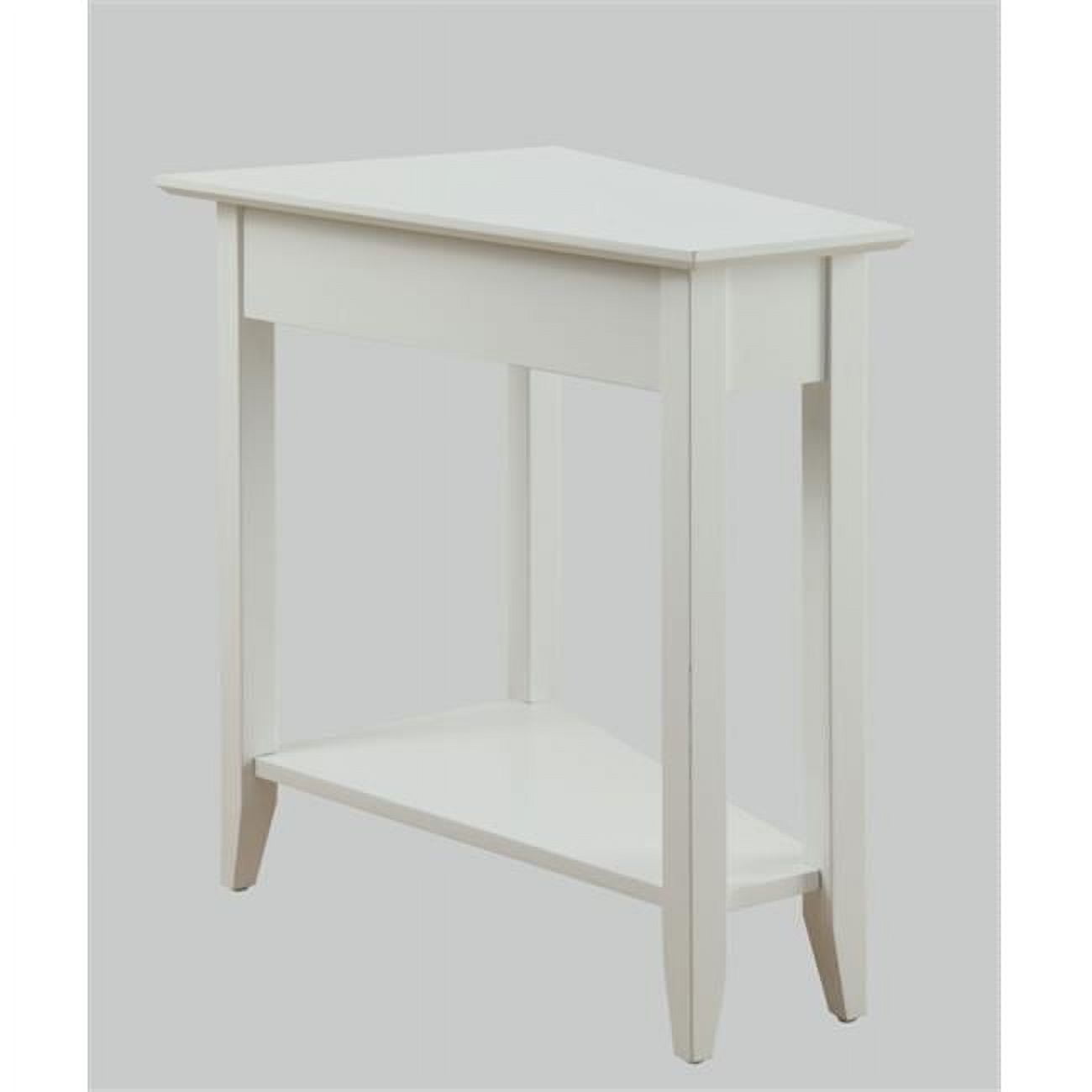 American Heritage Modern Wedge End Table with Additional Bottom Shelf ...