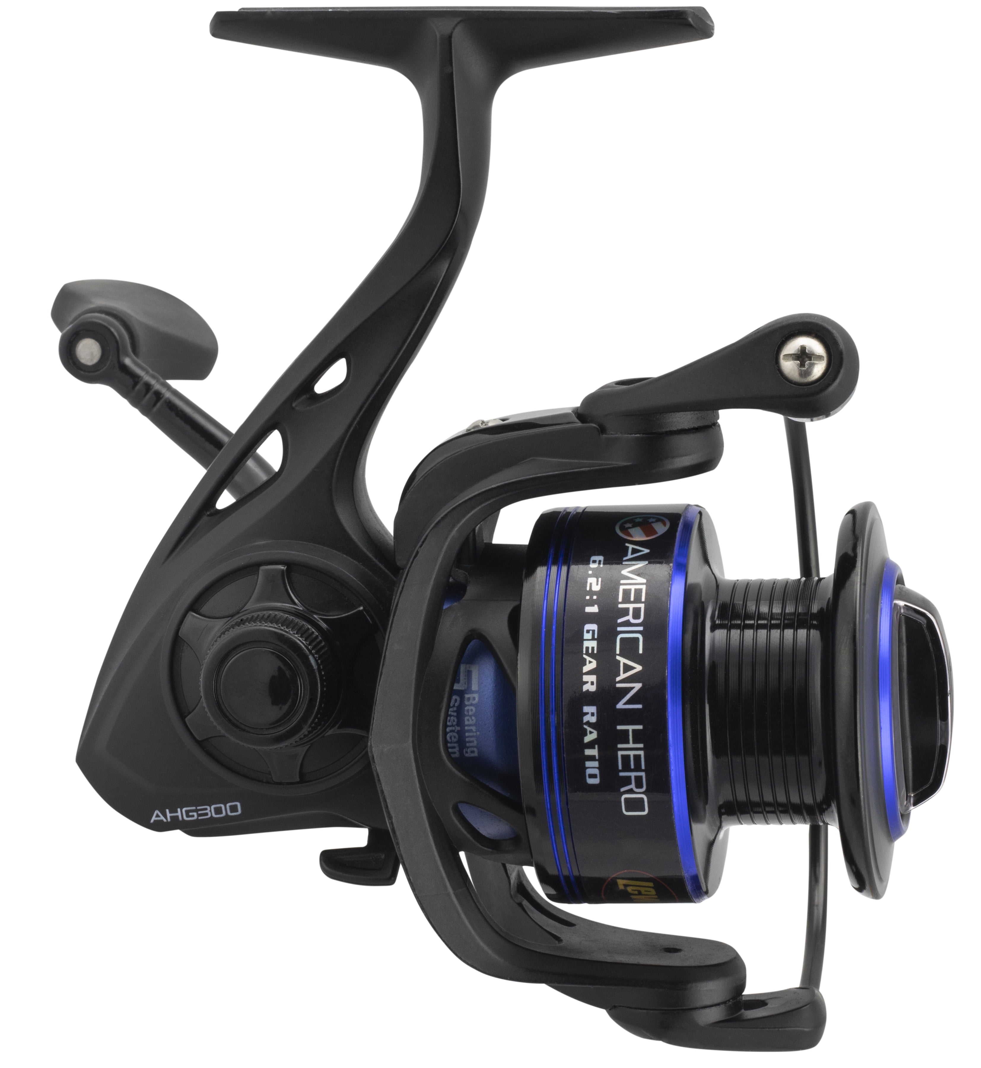 Lew's American Hero AH300 5+1BB Ambidextrous Hand Spinning Fishing Reel ...