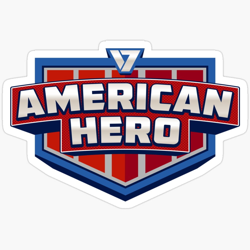 American Hero Logo Sticker Phone Decal Water Bottle Stickers Car Decals ...