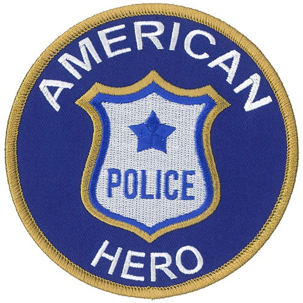 American Hero Patch - Police Logo, Embroidered Iron-on/Sew-on, Rayon ...