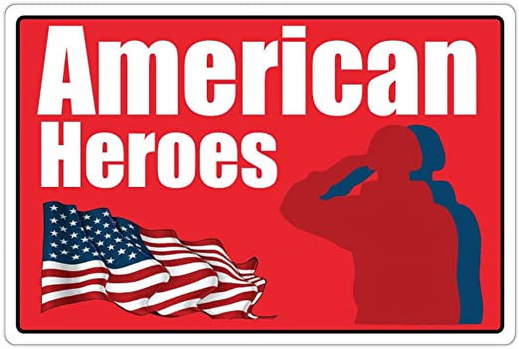 American Heroes Support Honor Our Troops Soldier Saluting American Flag ...