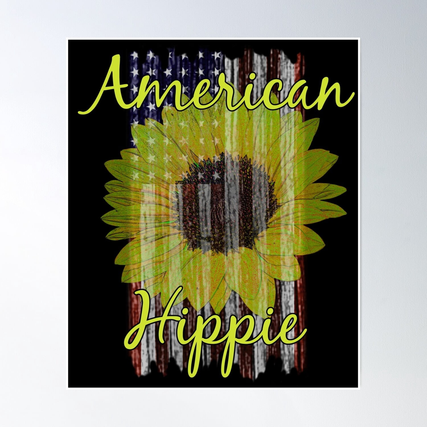 American Hippie Poster Wall Art, Modern Wall Decor, 16x24 UNFRAMED ...