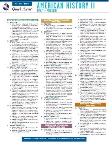 Pre-Owned American History 2 - Rea's Quick Access Reference Chart ...
