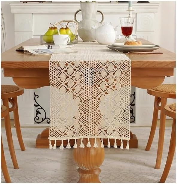 American Hollow Woven Table Runner,Shoe Cabinet Dining Table Cover,Hand ...
