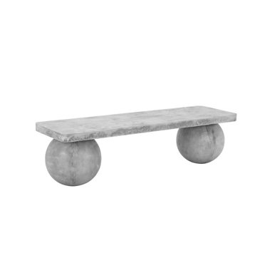 Ella Round Coffee Table Medium In Light Gray Concrete - Walmart.com