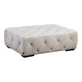 American Home Classic Jasper 17" Rectangular Fabric Ottoman in Beige ...