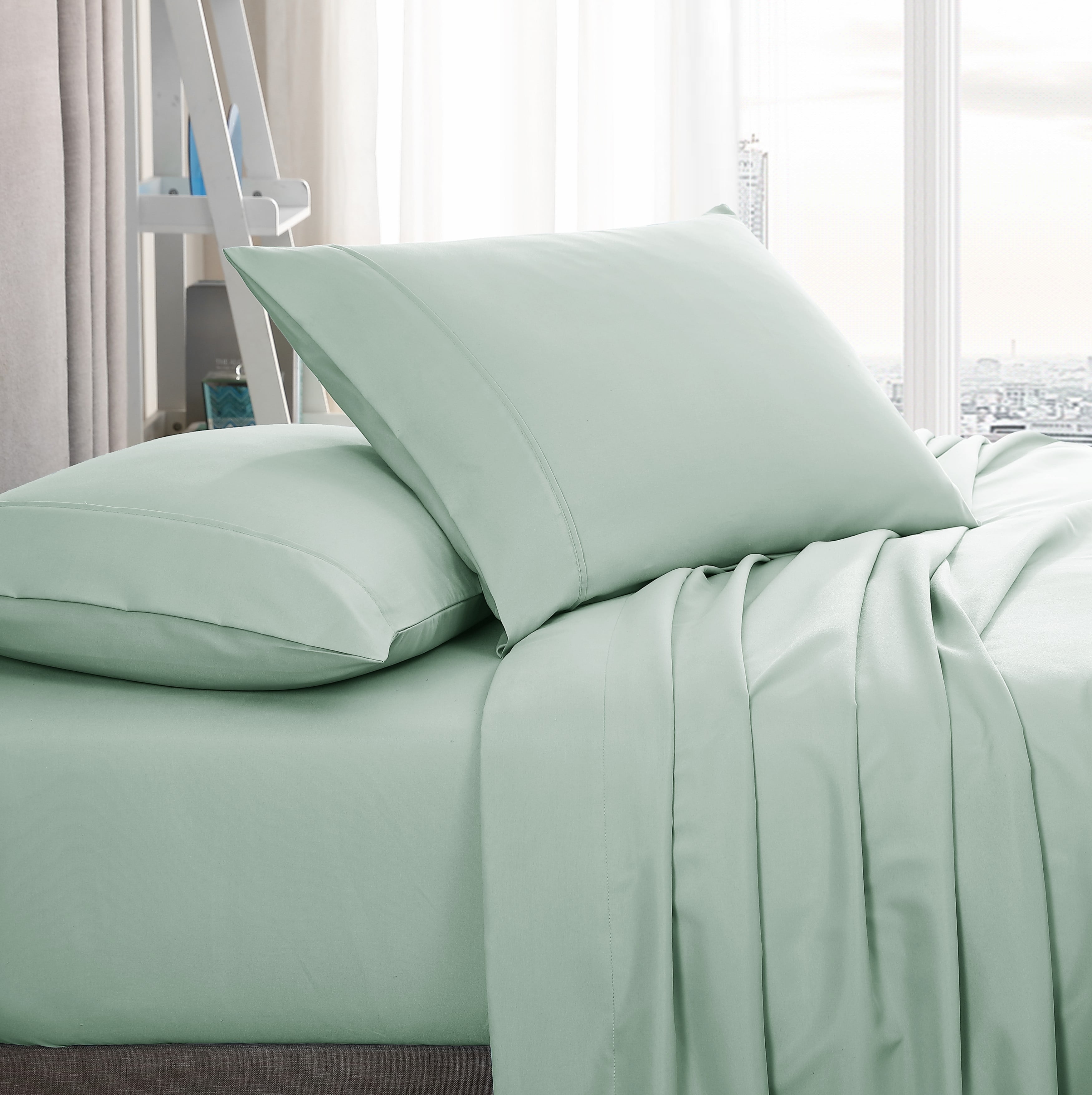 American Home Collection Queen Microfiber Sheet Set Deep Pocket Extra ...