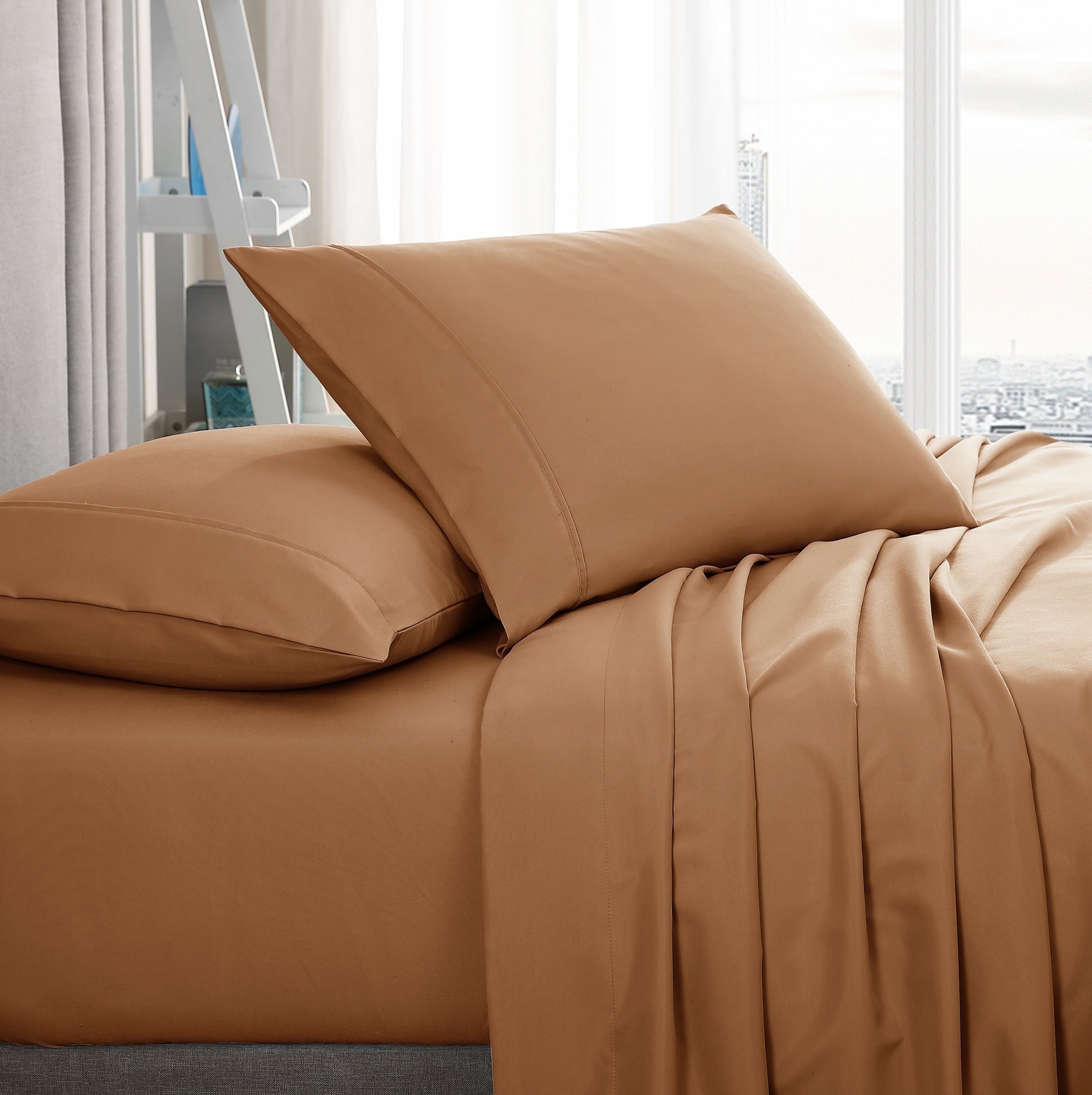 American Home Collection Brushed Microfiber Sheet Set, Deep Pocket ...