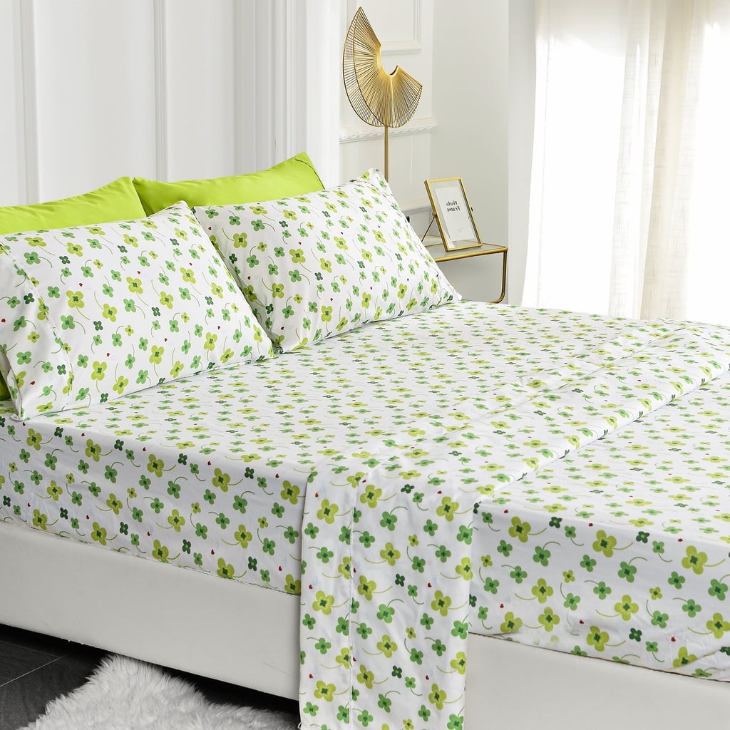 American Home Collection Floral Bed Sheets, Soft Microfiber Wrinkle ...