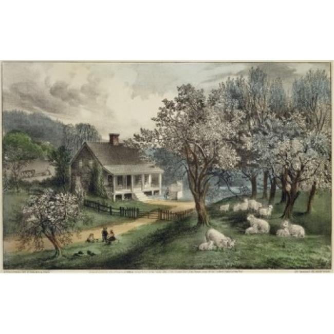 American Homestead-Spring Currier & Ives Active 1857-1907 American ...