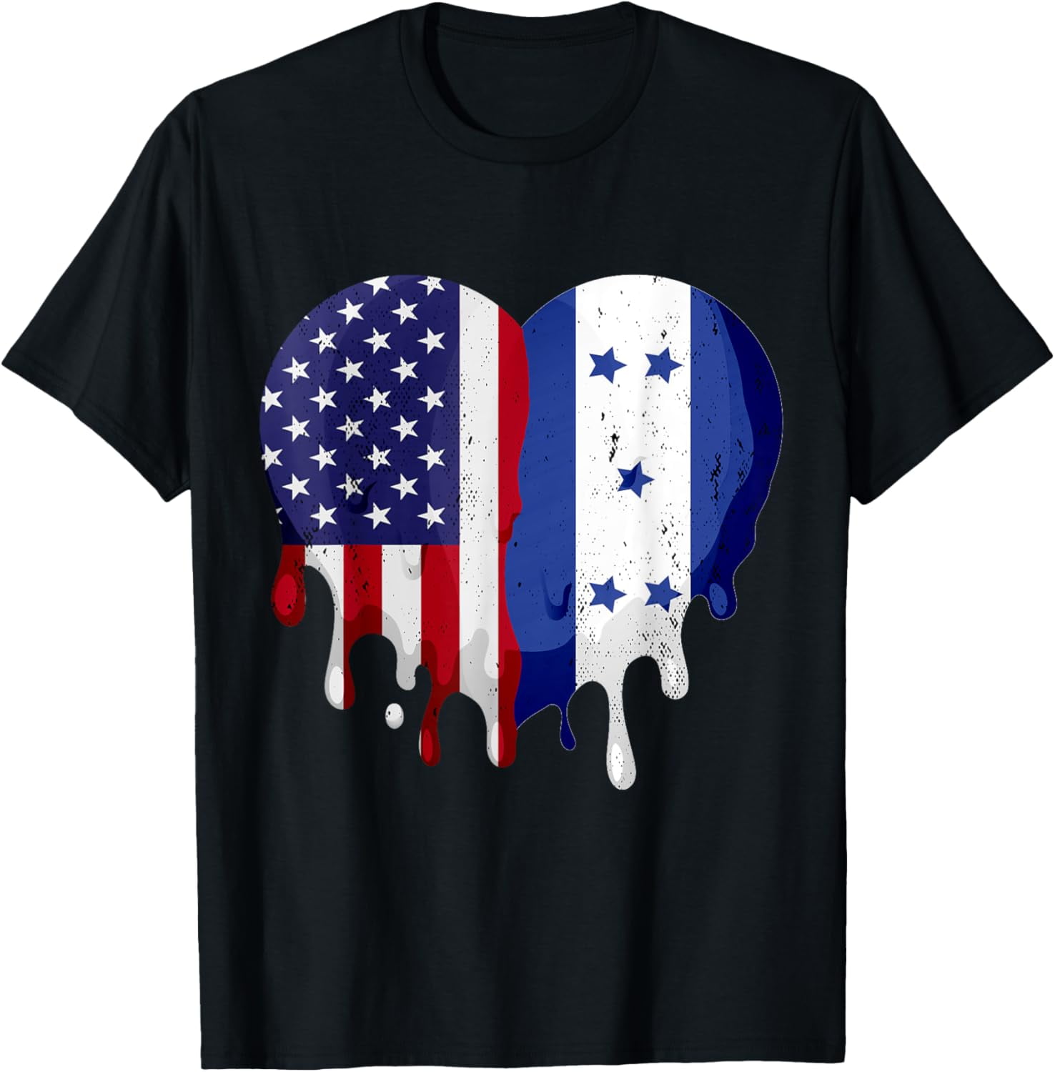 American Honduran Hispanic Heritage Month Flag Heart T-Shirt - Walmart.com