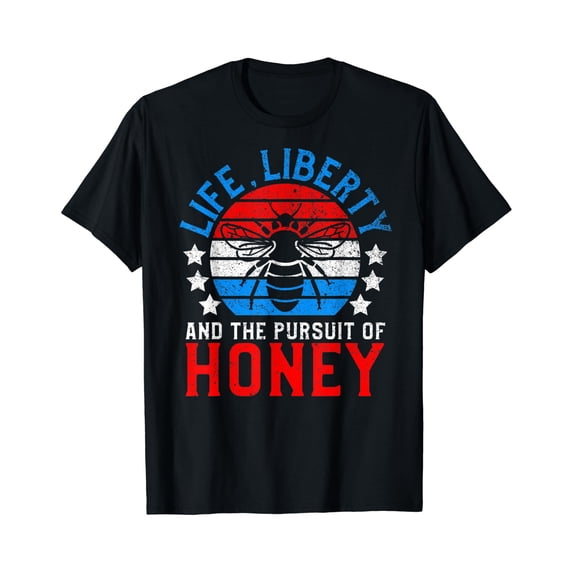 American Honey Bee Shirt Beekeeping July 4th Beekeeper Gift T-Shirt ...
