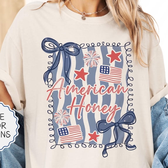 American Honey Coquette Shirt Coquette 4th Of July Shirt Patriotic ...