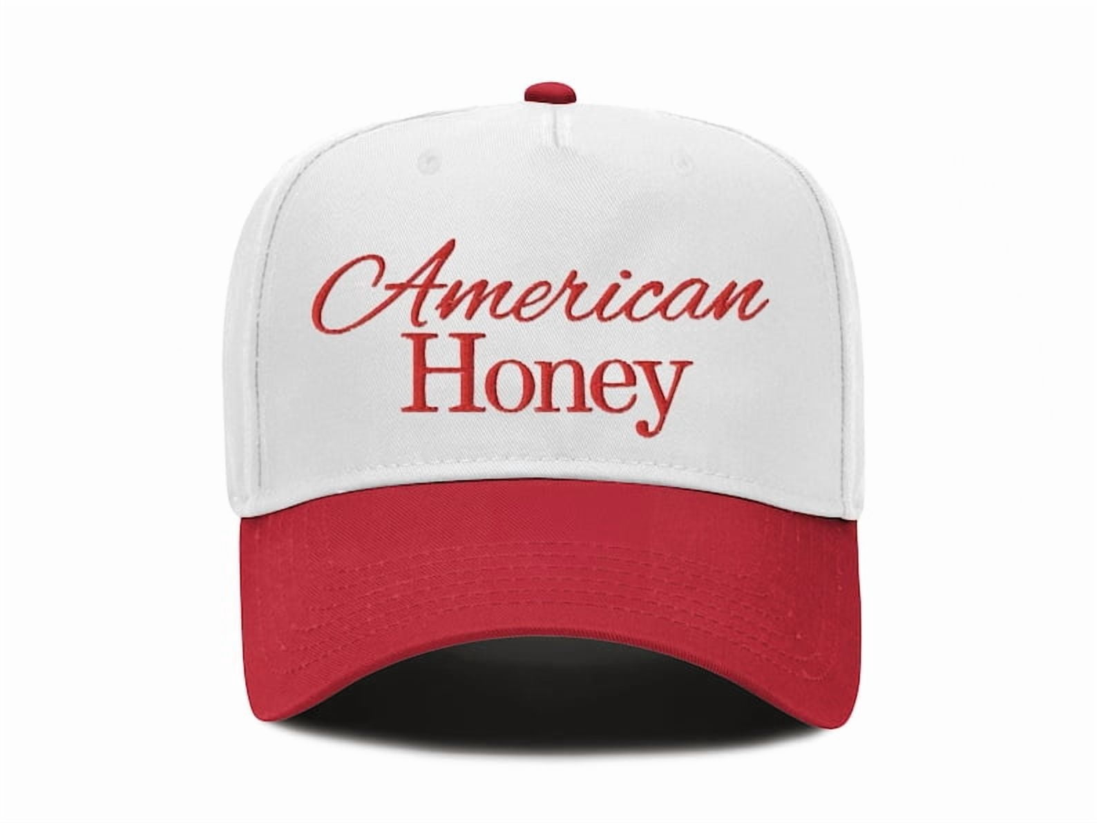 American Honey Hat For Memorial Day Trucker Hat Red Embroidered ...