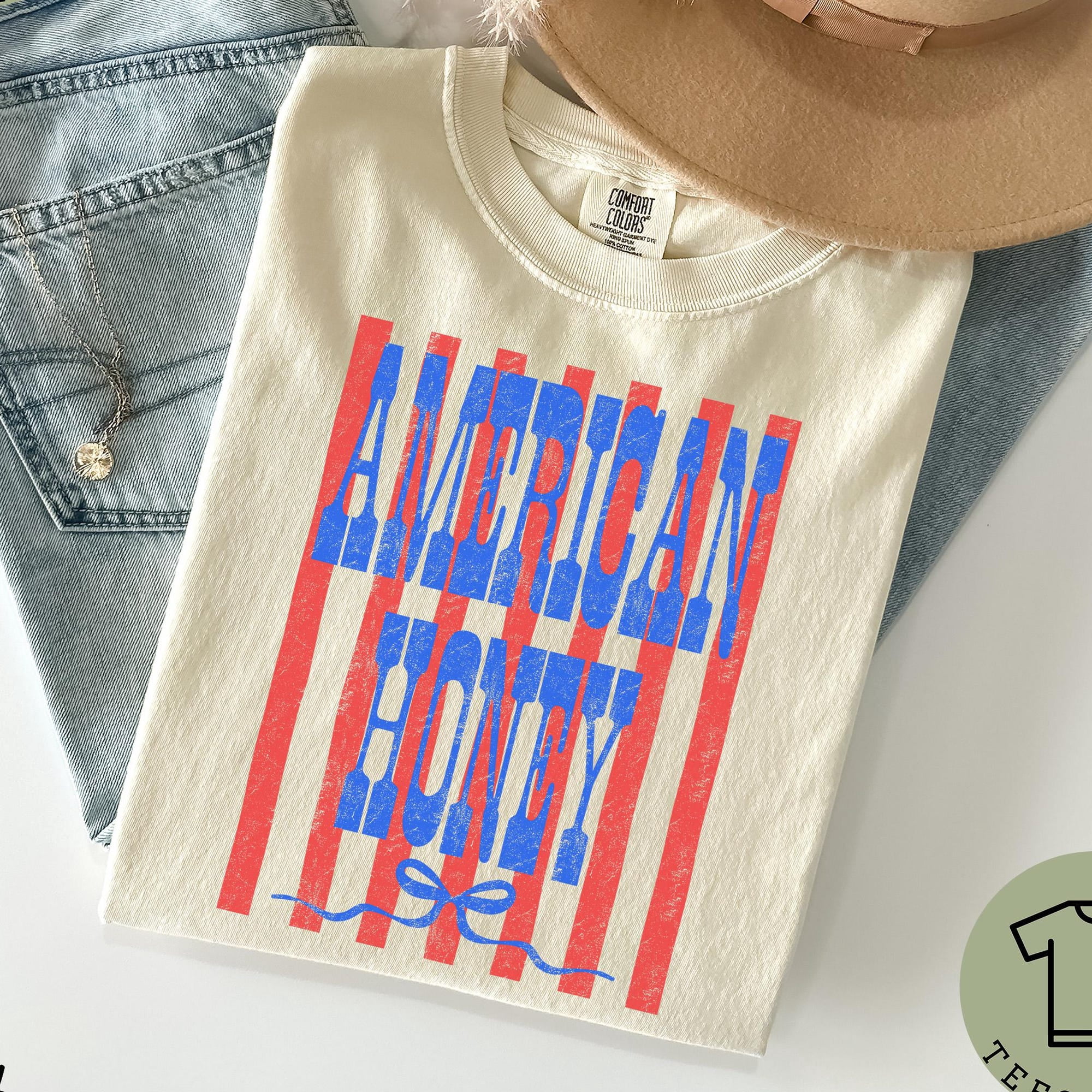 American Honey Shirt Patriotic Coquette Tee 4th Of July Top Country ...