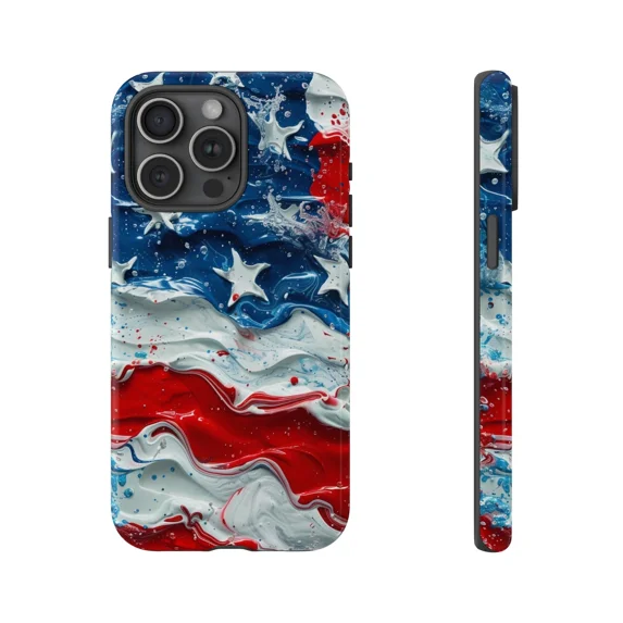 American Hydro Dipped Print Art Phone Case with iPhone 17 through 11 ...