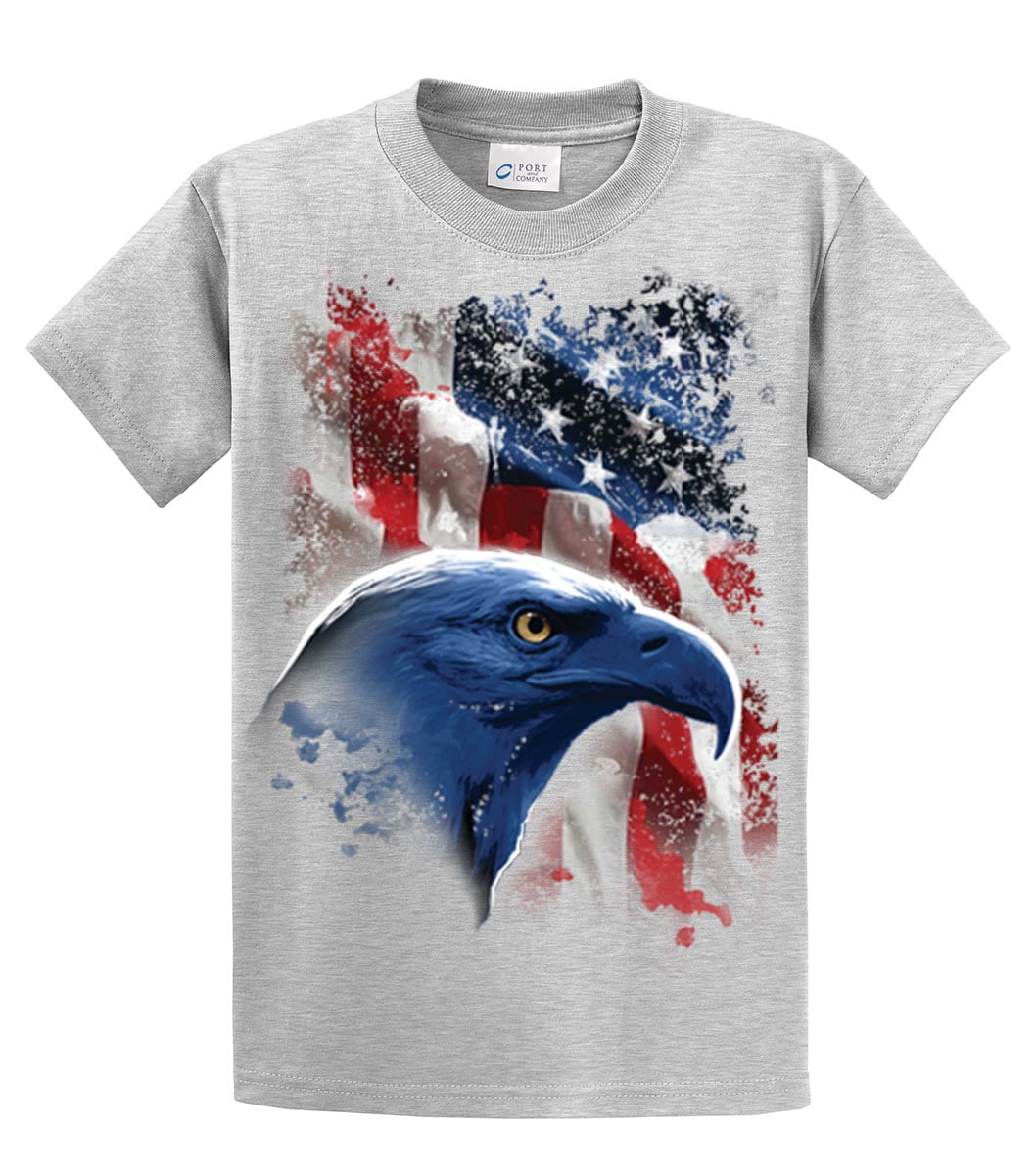 American Icon Men's Patriotic USA Eagle T-Shirt, Gift, Red White Blue ...