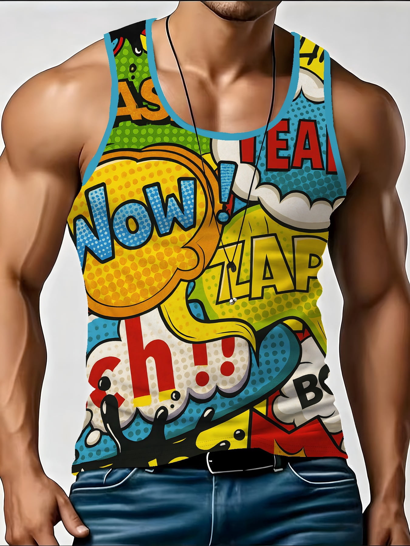 American Independence Day 3D Digital Print Vest Casual Men's Sleeveless ...
