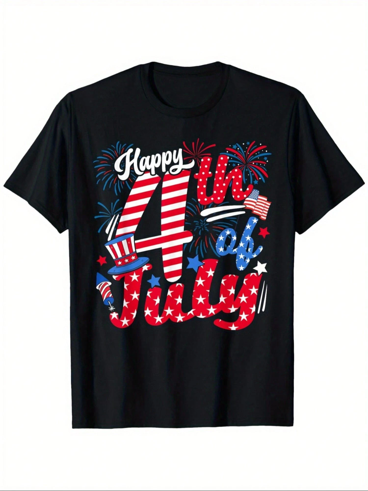 American Independence Day 4th Of July Happy Flag T-Shirt For Boys And ...