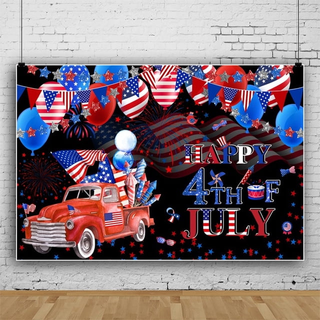 American Independence Day Backdrops Flag July Fourth Celebration Party ...