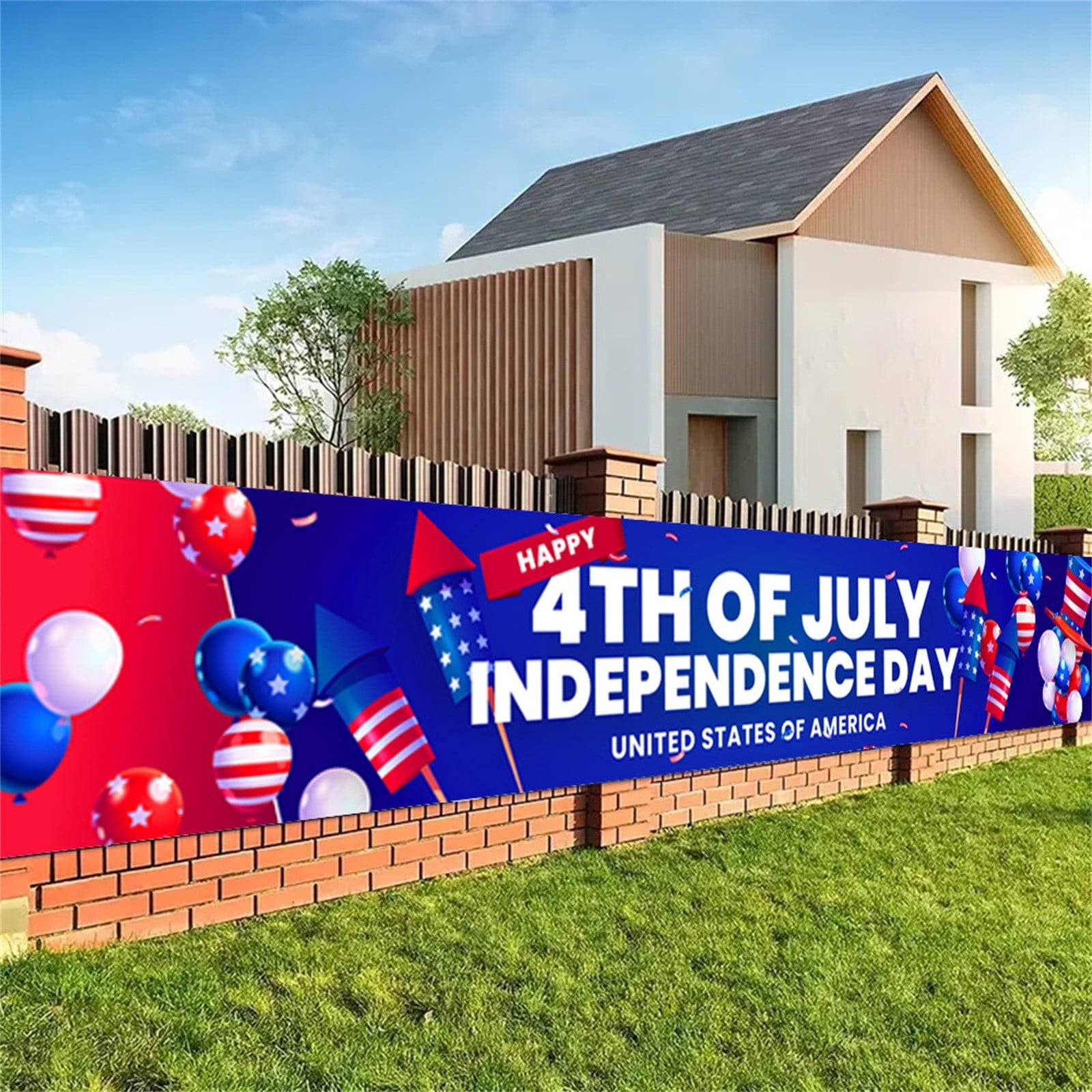 American Independence Day Banner - 4th of July Patriotic Yard Decor ...