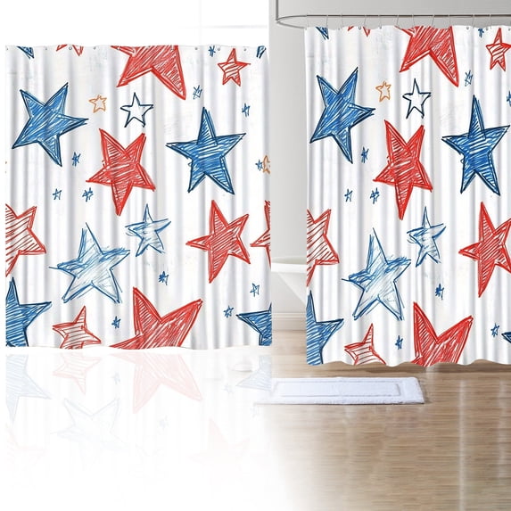 American Independence Day Digital Printing Shower Curtain, Patriotic ...