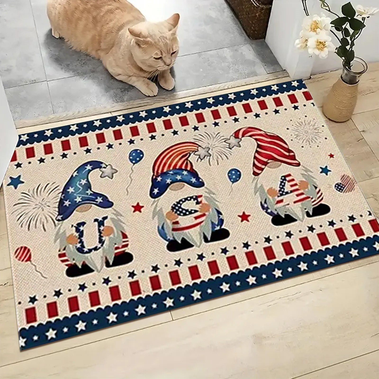 American Independence Day Doormat C|4th Of July Door Mat Patriotic ...