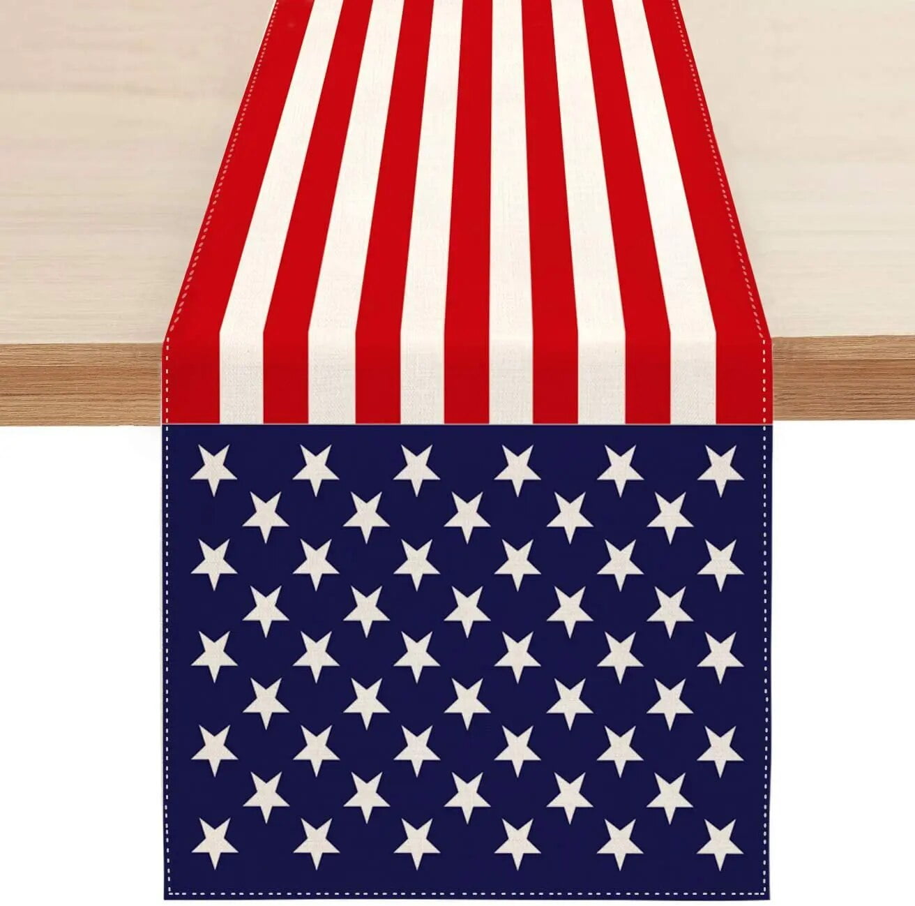 American Independence Day Linen Table Flag Stars and Stripes Tablecloth ...