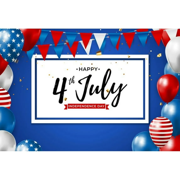 American Independence Day Photography Backdrop Happy President's Day Stripe Flag Colorful ...