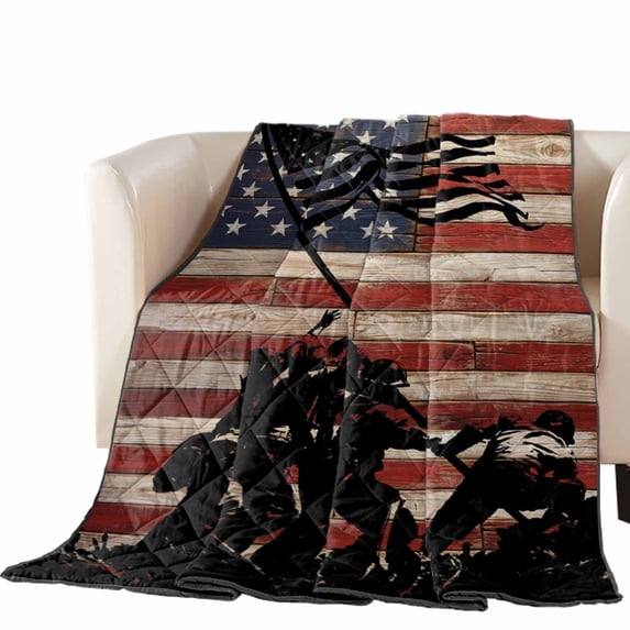 American Independence Day Quilted Comforters Cooling Blanket Full Size ...