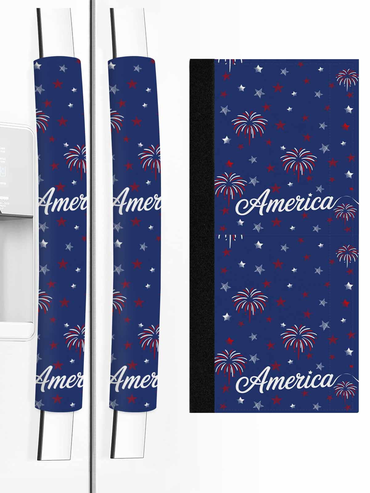 American Independence Day Refrigerator Door Handle Covers Set of 2, Red ...