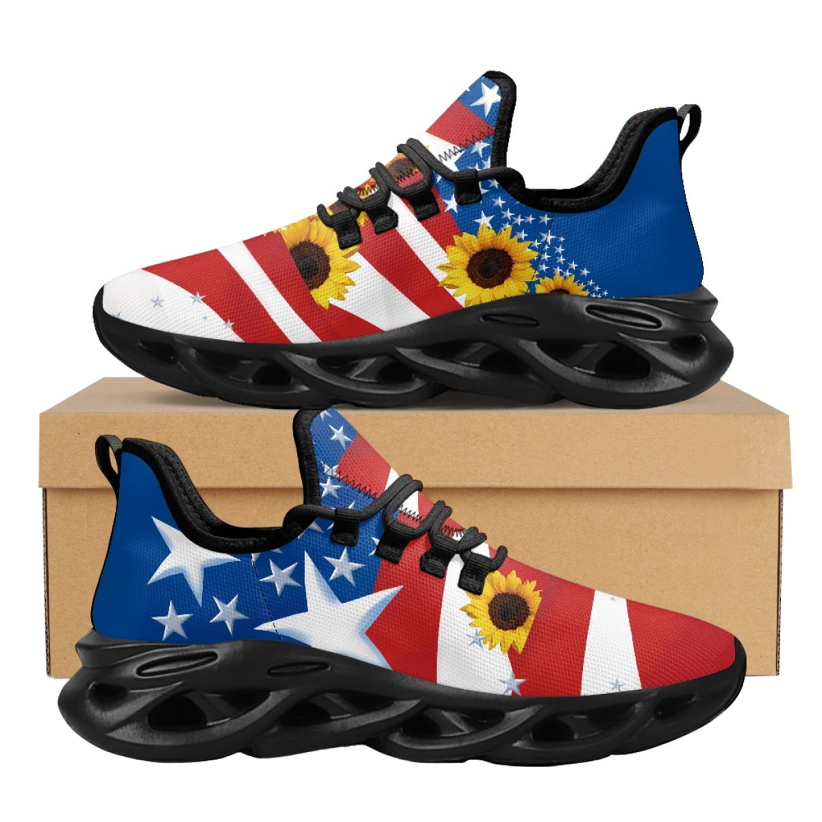 American Independence Day Sneakers Girls Boys Casual Mesh Shoes ...