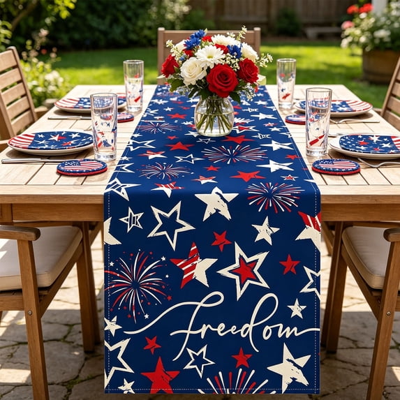American Independence Day Tablecloth, 72*13 inch Rectangular Patriotic ...