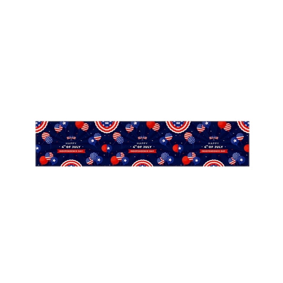 American Independence Day Tablecloth Flag Print Decorative Table Runner ...