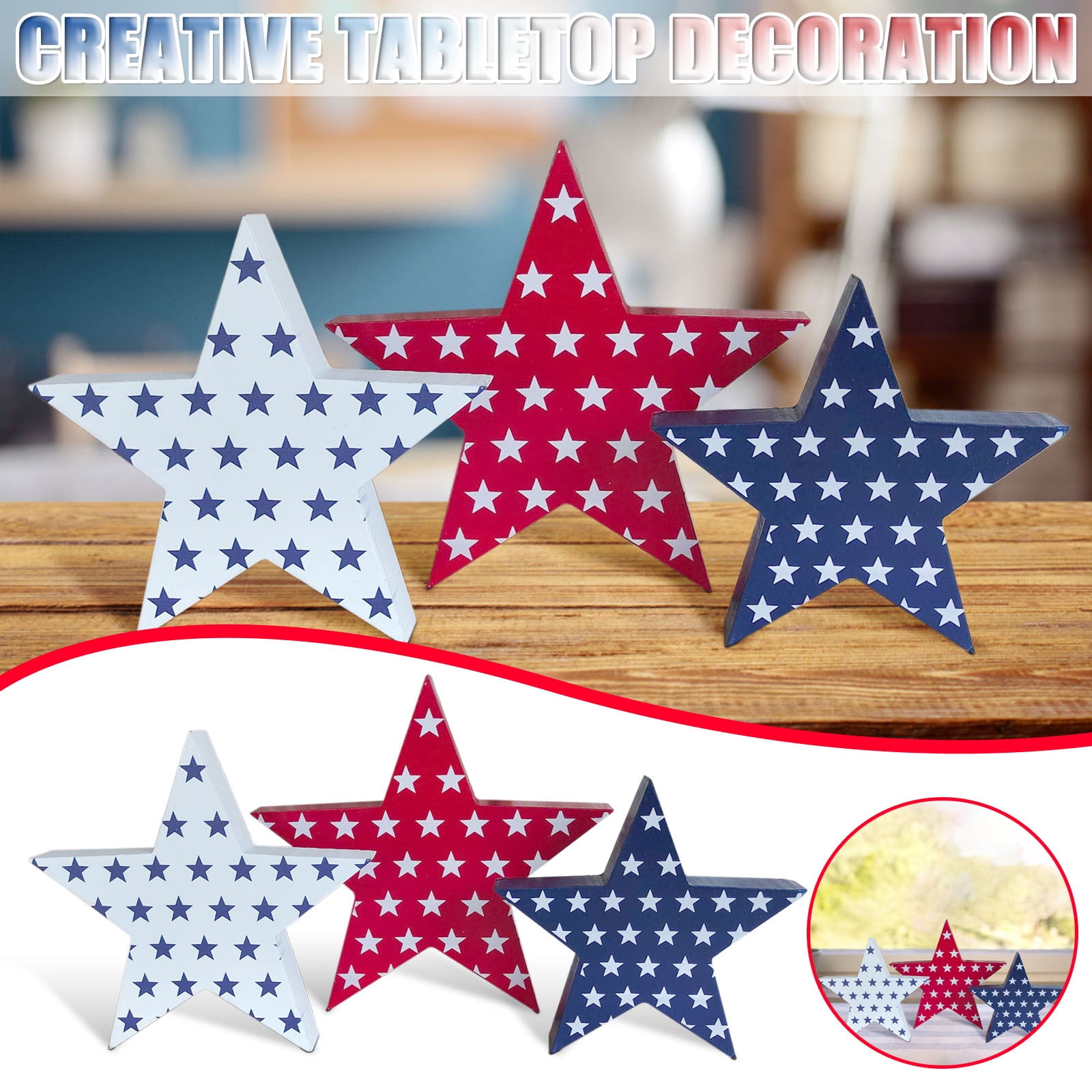American Independence Day Wooden Decorations American National Day ...
